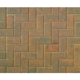 Brett Omega Concrete Block Paving Burnt Oak 200mm x 100mm x 50mm (Each)